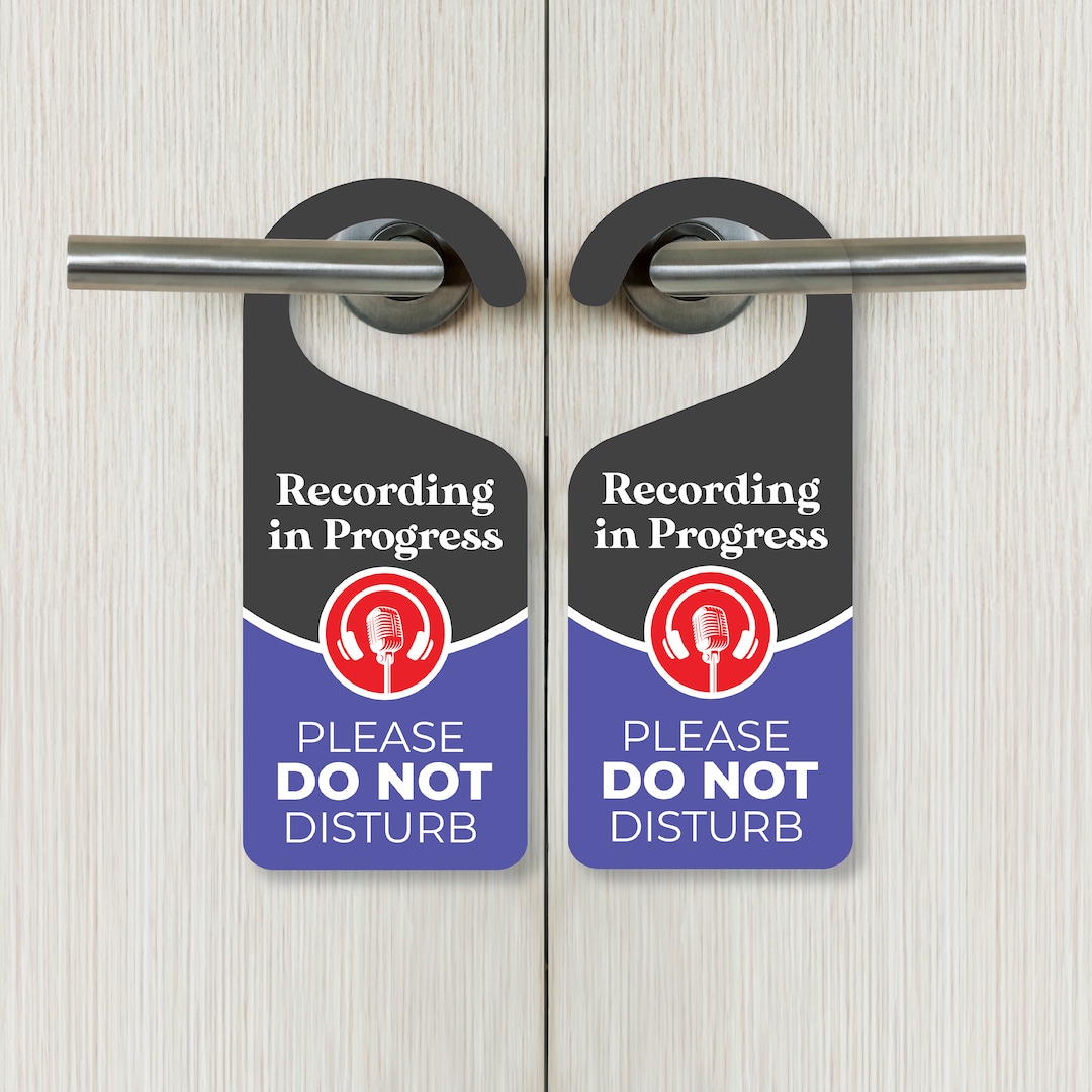 Please Do Not Disturb Door Hanger Sign - PVC Double-sided Door Knob ...