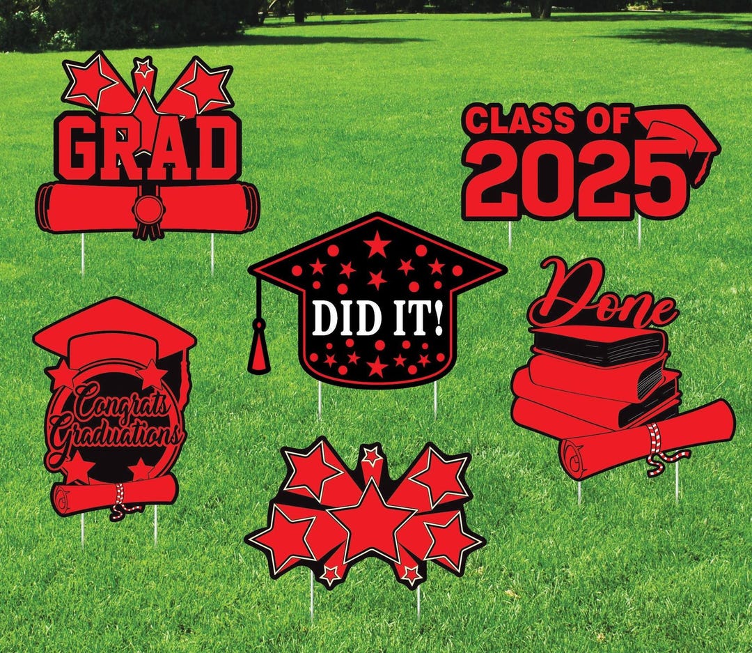 2025 Graduation Yard Sign Cutouts, Graduation 2025 Outdoor Lawn ...
