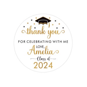 Personalized Graduation 2024 Stickers, Custom Class of 2024 Stickers ...