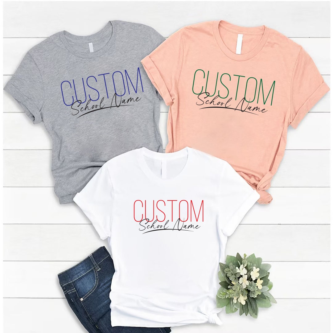 Custom School Shirt, Personalized School Team Name Mascot Shirt ...