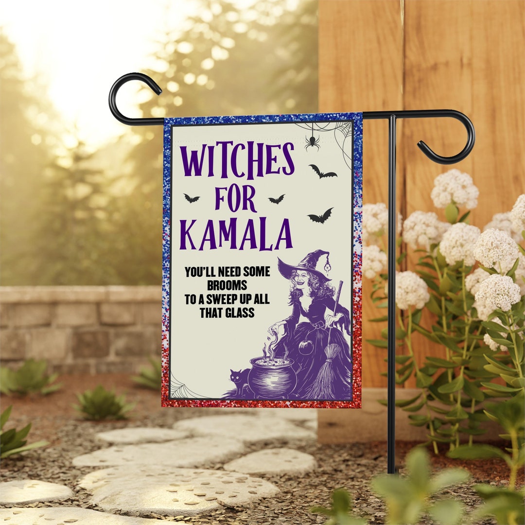 Witches for Kamala Harris Walz 2024 Garden Flag 12x18 Inch Double Sided ...