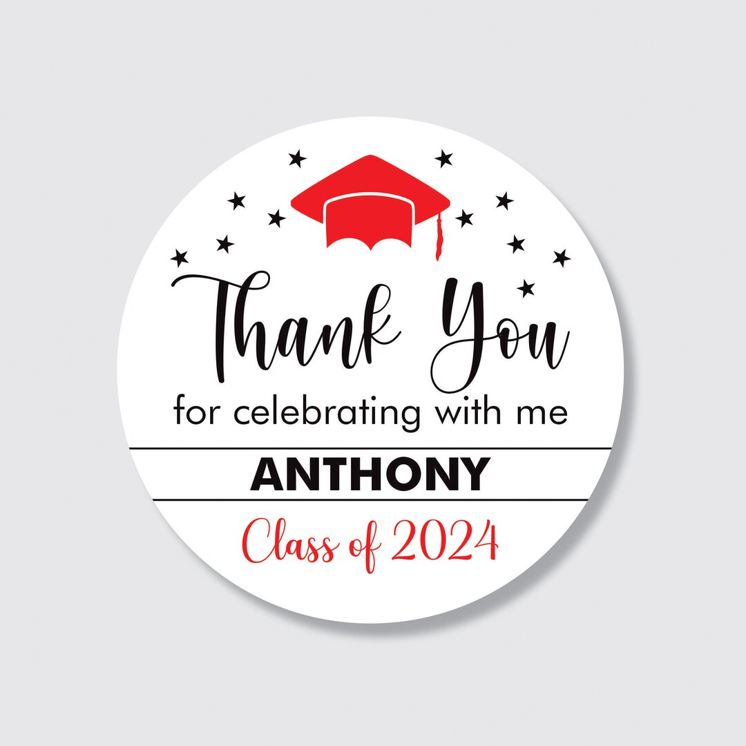 Personalized Graduation 2024 Stickers, Custom Class of 2024 Stickers ...