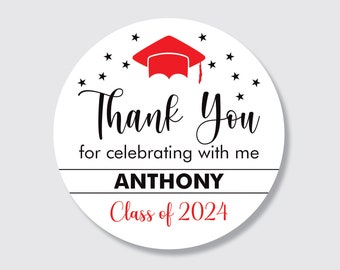 Custom Graduation Stickers / Class of 2024 Stickers / Custom Waterproof ...