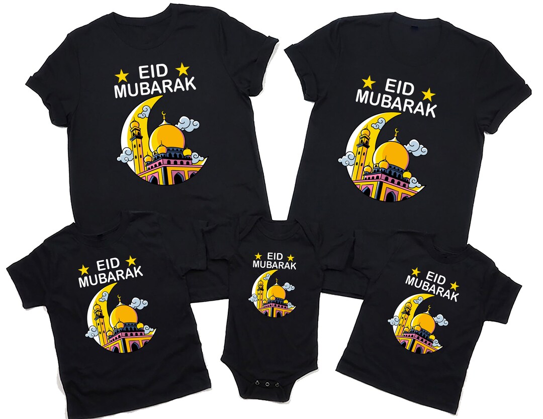 Eid Mubarak T-shirt for Men, Eid Islam Muslim Eid Al Fitr Women V Neck ...