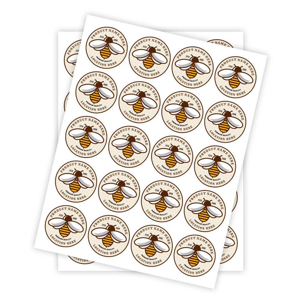 Personalized Honey Stickers, Custom Honey Product Stickers, Business ...
