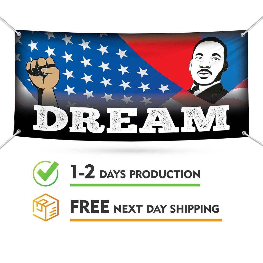 Martin Luther King Day Banner Sign - 13 Oz Heavy Duty Waterproof MLK ...