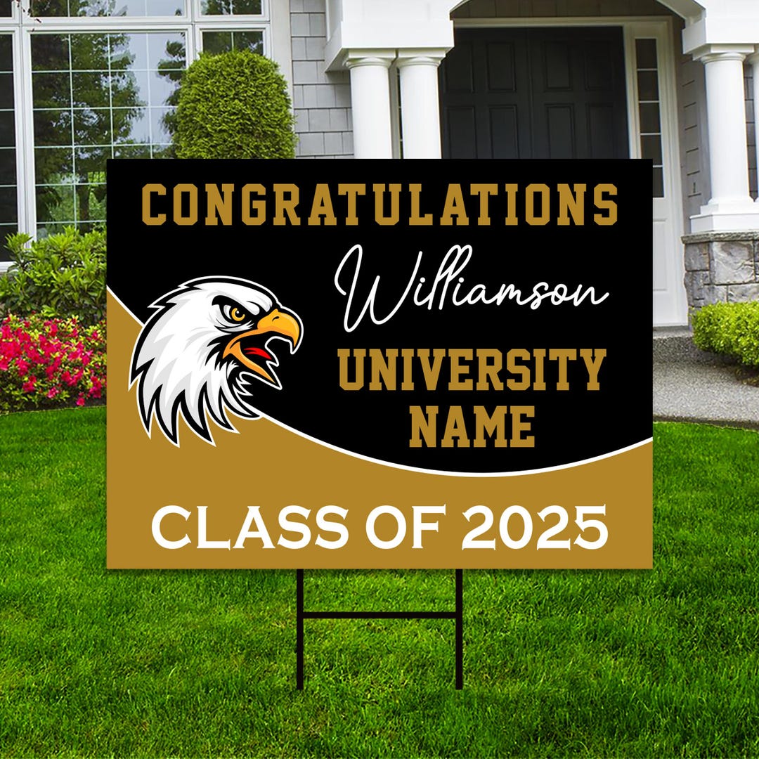 Personalized Graduation College Yard Sign 2025, College Bound Sign ...