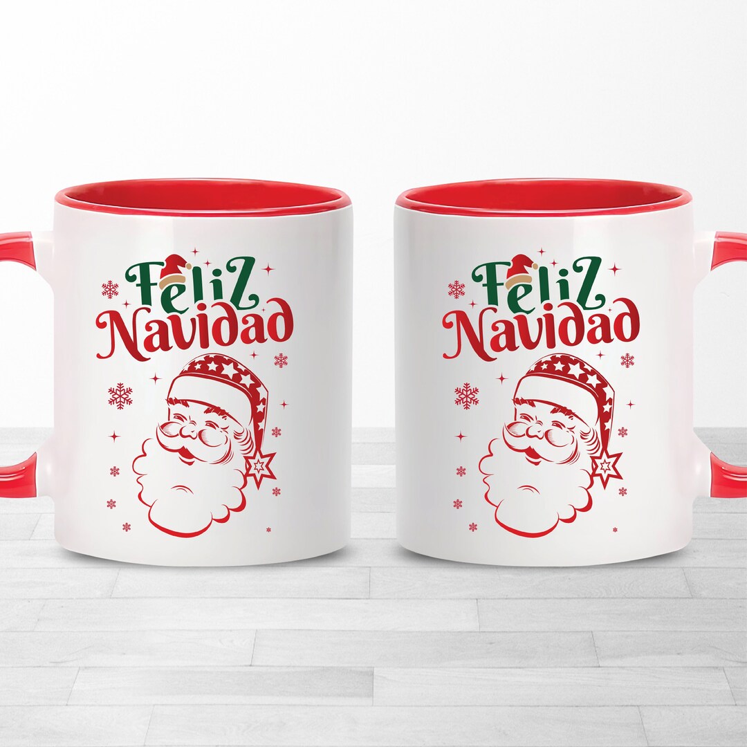 Feliz Navidad Mug Santa Merry Christmas Coffee Mug Christmas - Etsy