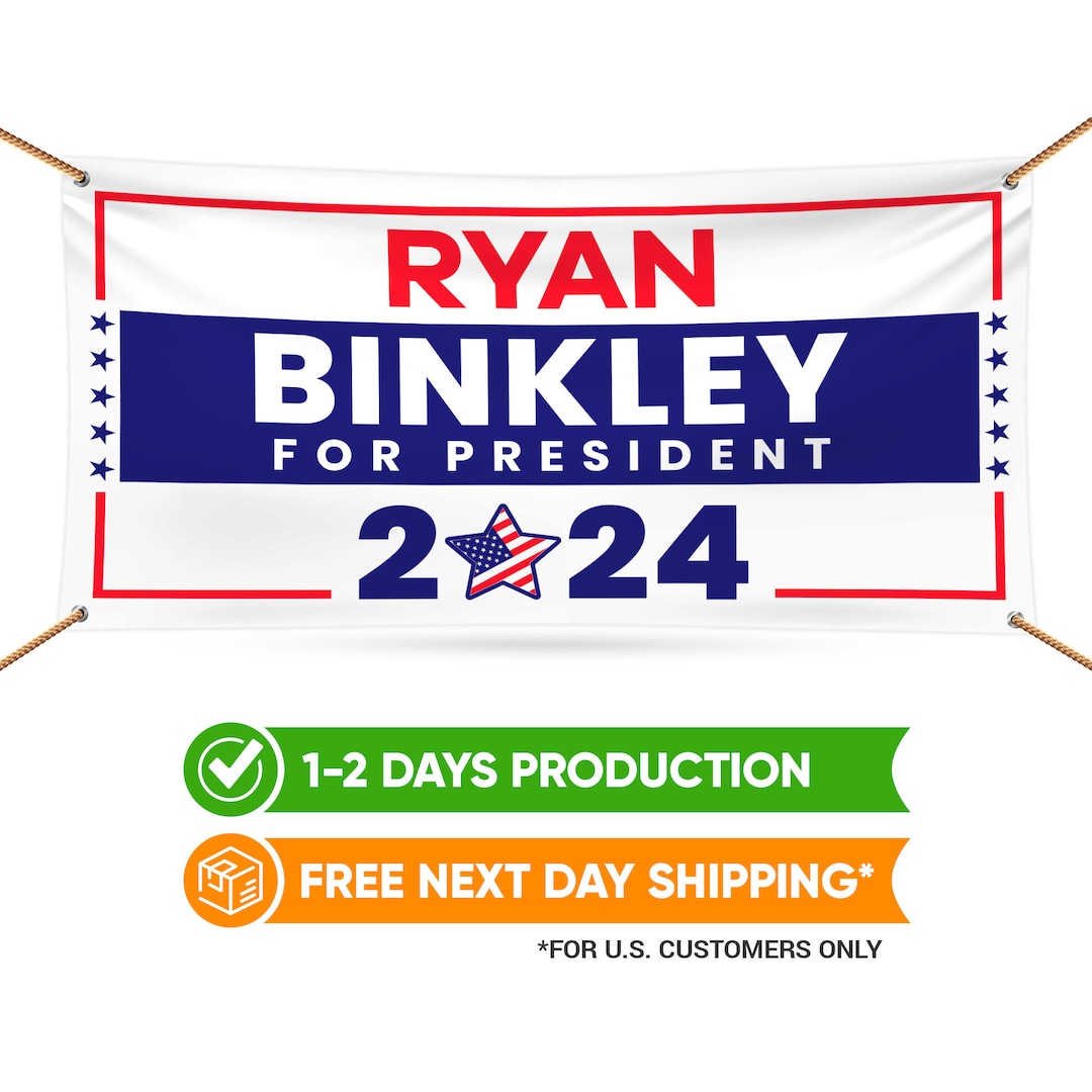 Ryan Binkley 2024 Banner Sign 13 Oz Ryan Binkley for - Etsy