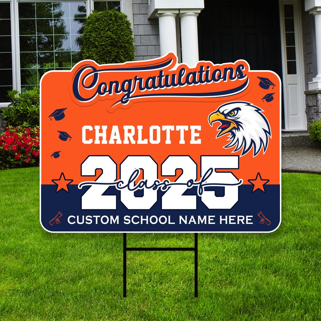 Personalized Graduation Senior Yard Sign 2025, Senior Grad Sign, Class ...