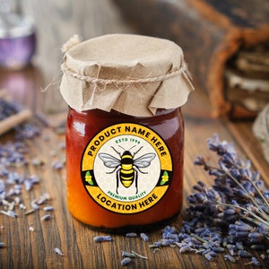 Personalized Honey Stickers, Custom Honey Product Stickers, Business ...