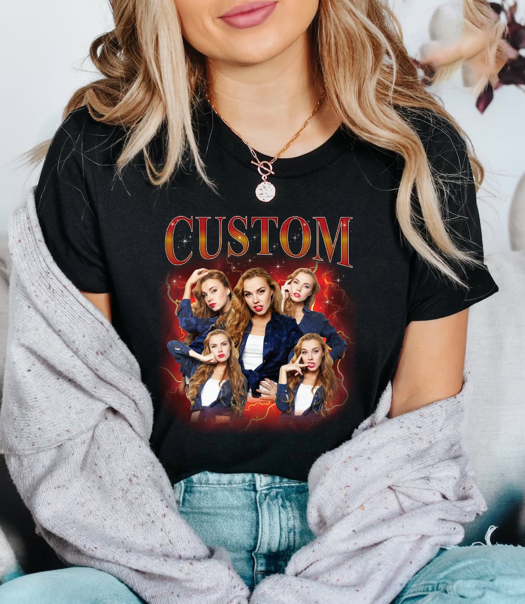 Custom Bootleg Rap T-shirt With Photo, Vintage Graphic 90s Shirt ...