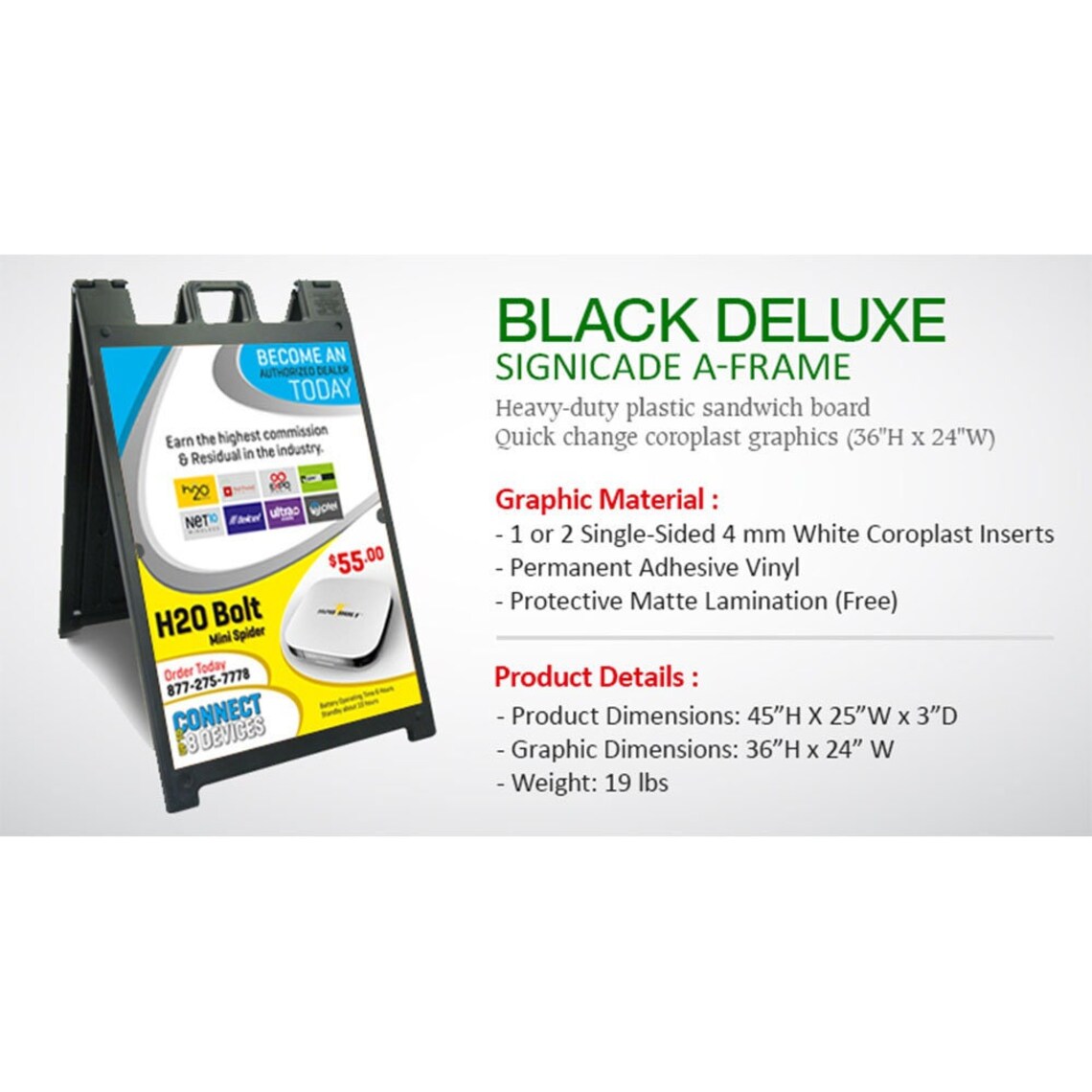 Custom Deluxe Signicade A-frame Sidewalk Sign Personalized - Etsy