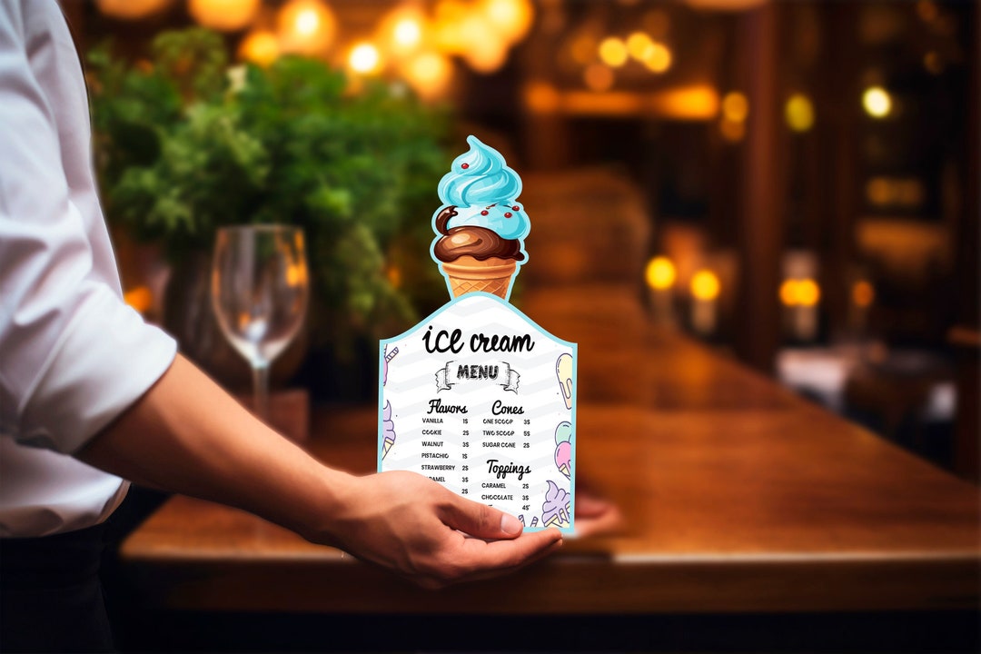 Polystyrene Restaurant Menus, 5.5x11 Waterproof Plastic Menus, Washable ...