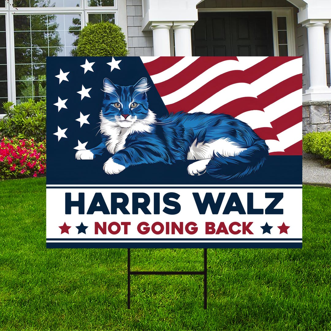 Harris Walz 2024 Obviously Yard Sign Coroplast Harris for President ...
