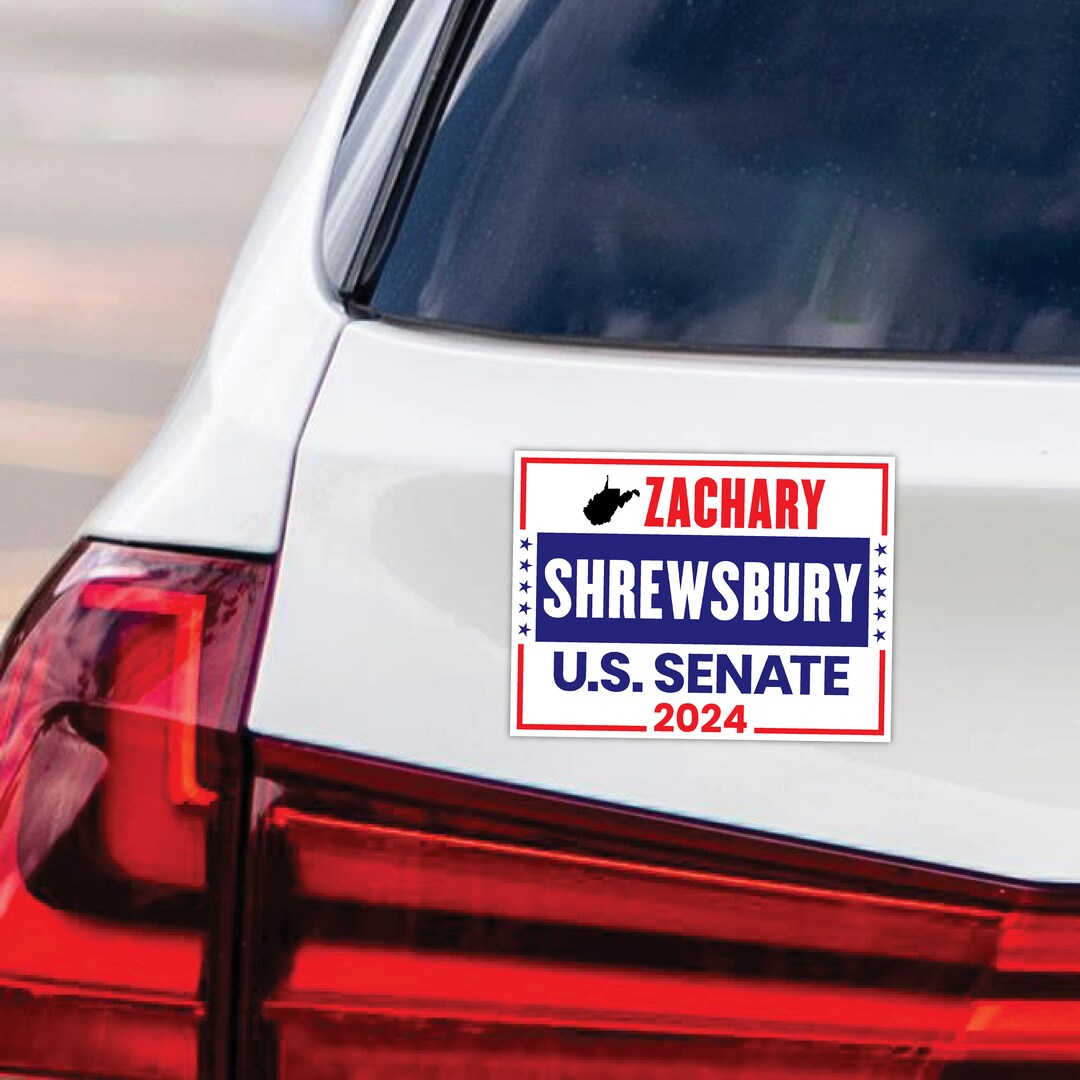 Zachary Shrewsbury for U.S. Senate Car Magnet Vote Vehicle Magnet, West ...