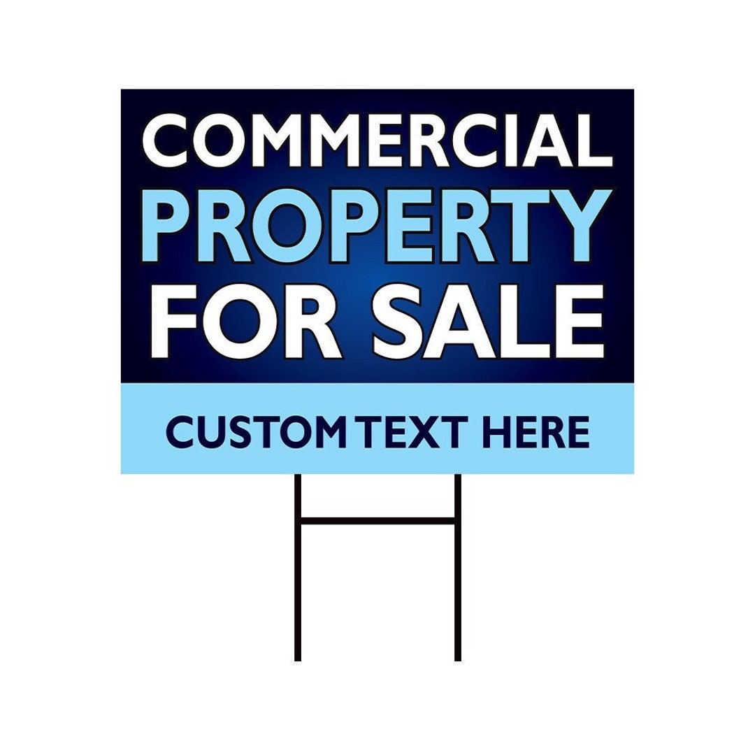 Commercial Property for Sale Yard Sign Personalized 24" X 18" - Visible ...