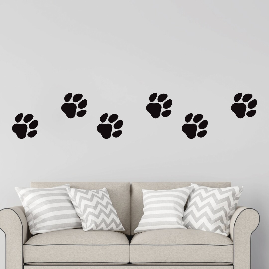 Dog Paws Wall Decal Paws Wall Sticker Pet Shop Vinyl Decal Cat Dog Paws ...