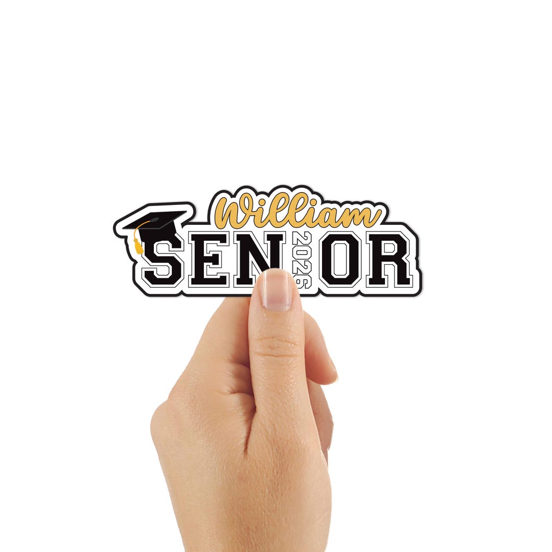 Custom SENIOR 2026 Stickers - Personalized Graduation Vinyl Stickers ...