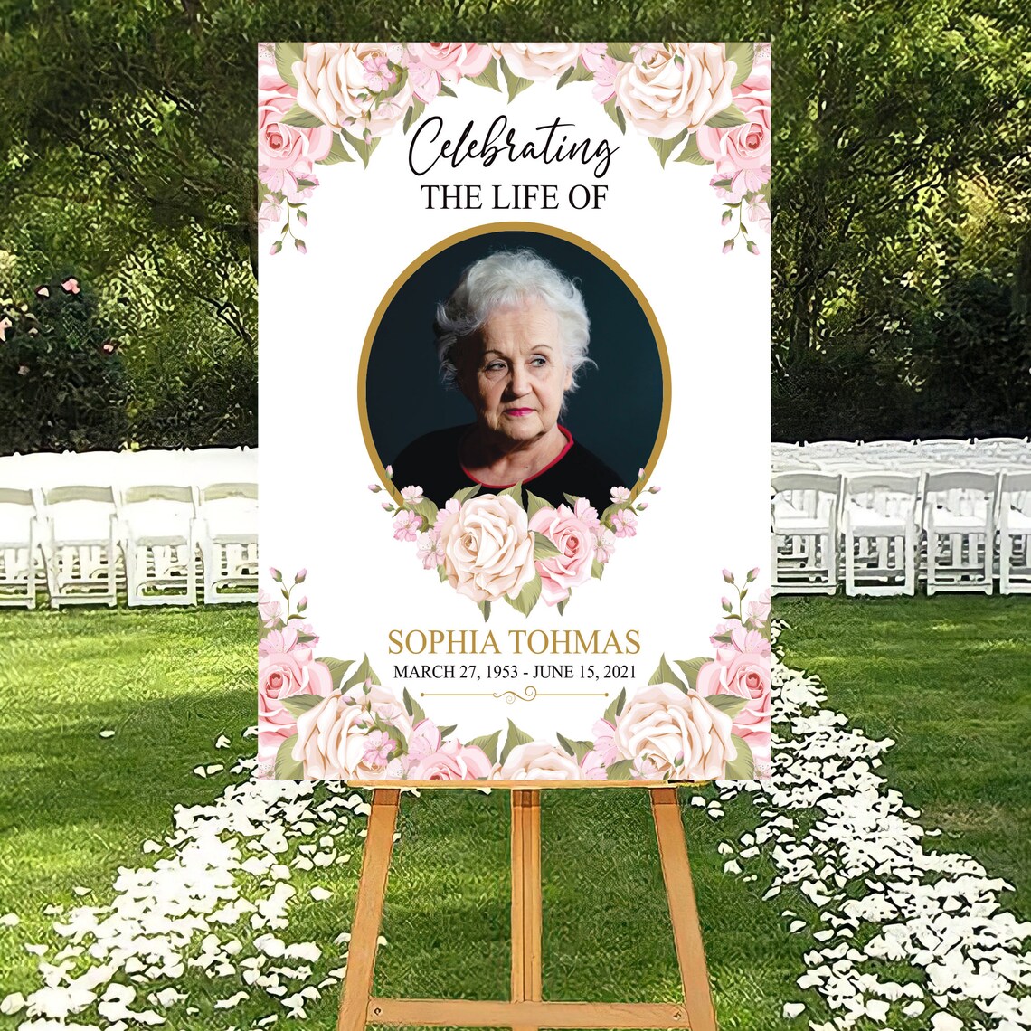 Custom Funeral Foam Board Poster Sign Funeral & Event Custom - Etsy