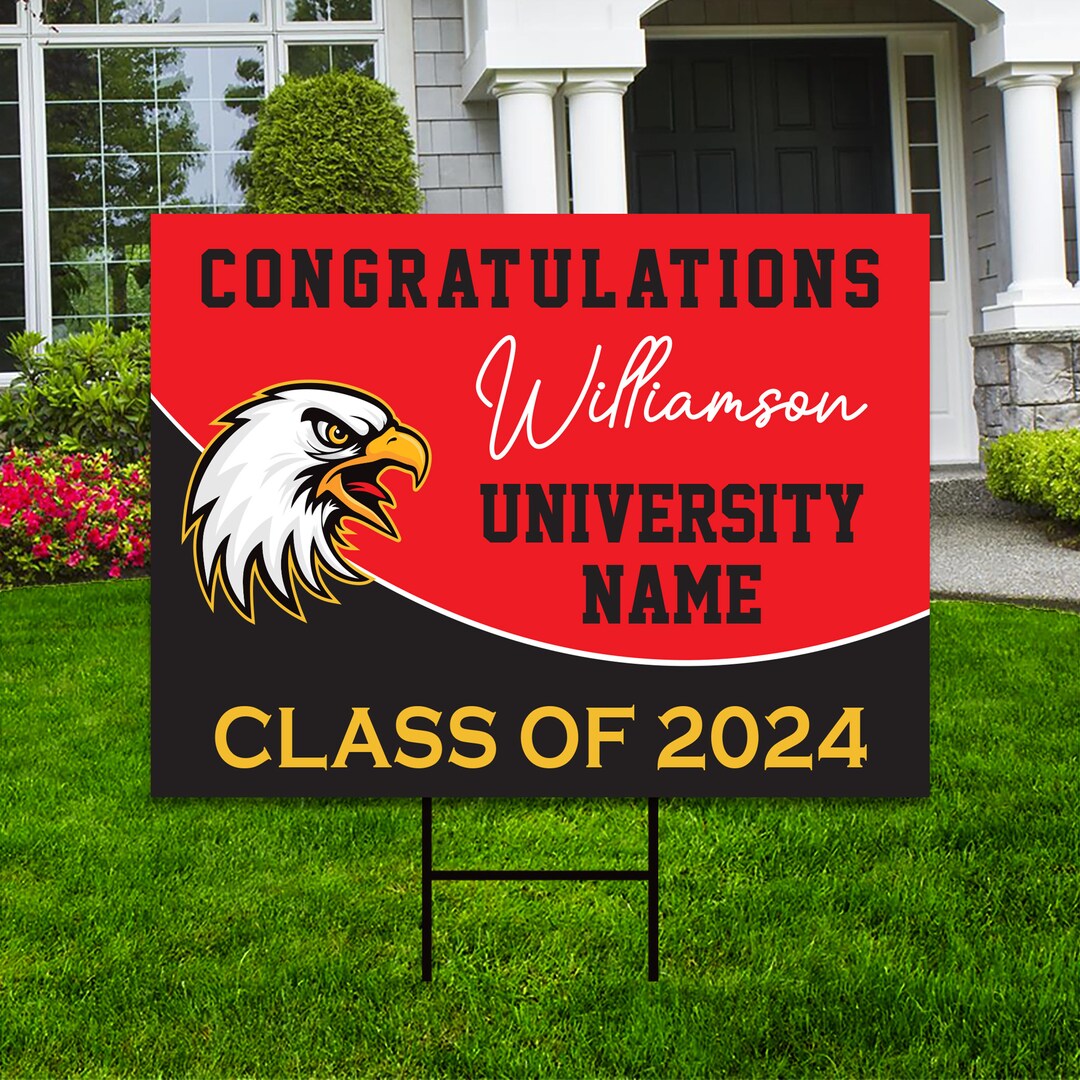 Personalized Graduation College Yard Sign 2024, College Bound Sign ...
