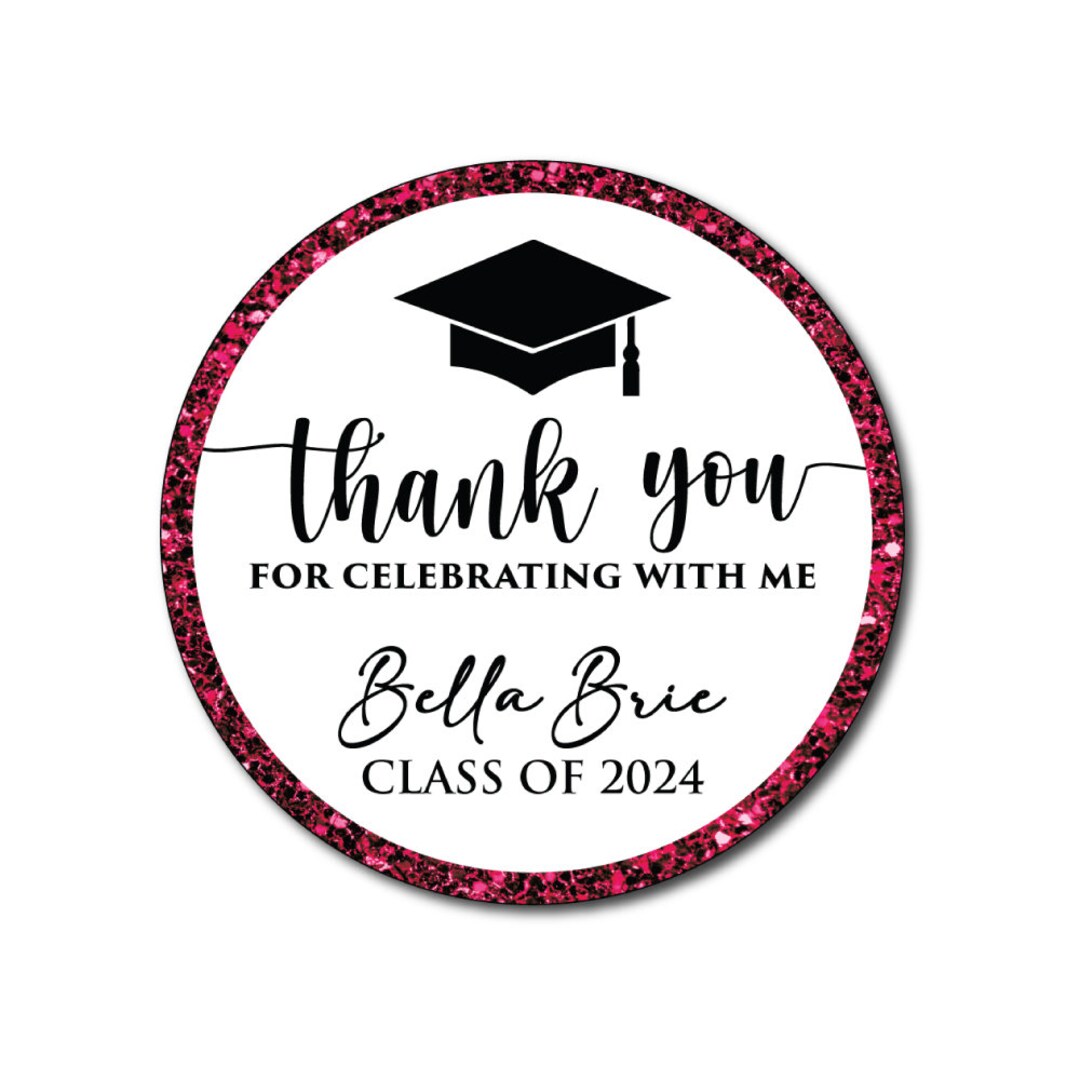 Personalized Graduation 2024 Stickers, Custom Class of 2024 Stickers ...