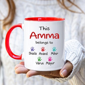 Personalized Indian Name Mother's Day Mug - Custom Name Coffee Cup ...