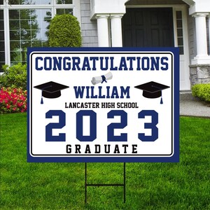 Custom Graduation Yard Sign 2023 Coroplast Grad Sign, Class of 2023 ...