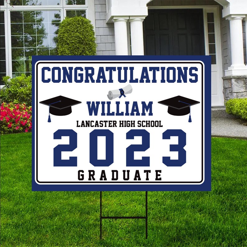 Custom Graduation Yard Sign 2023 Coroplast Grad Sign Class - Etsy