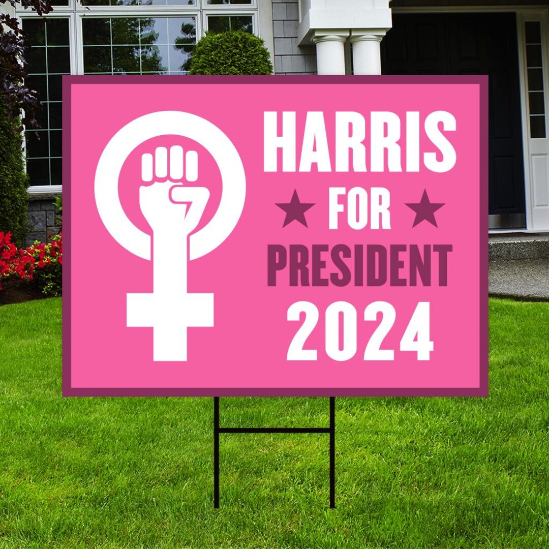 Kamala Harris 2024 Yard Sign Coroplast Harris for President 2024 Lawn ...