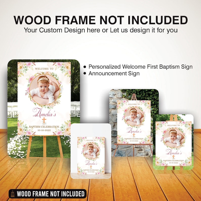 Custom Baptism Foam Board Poster Sign Christening & Religious - Etsy