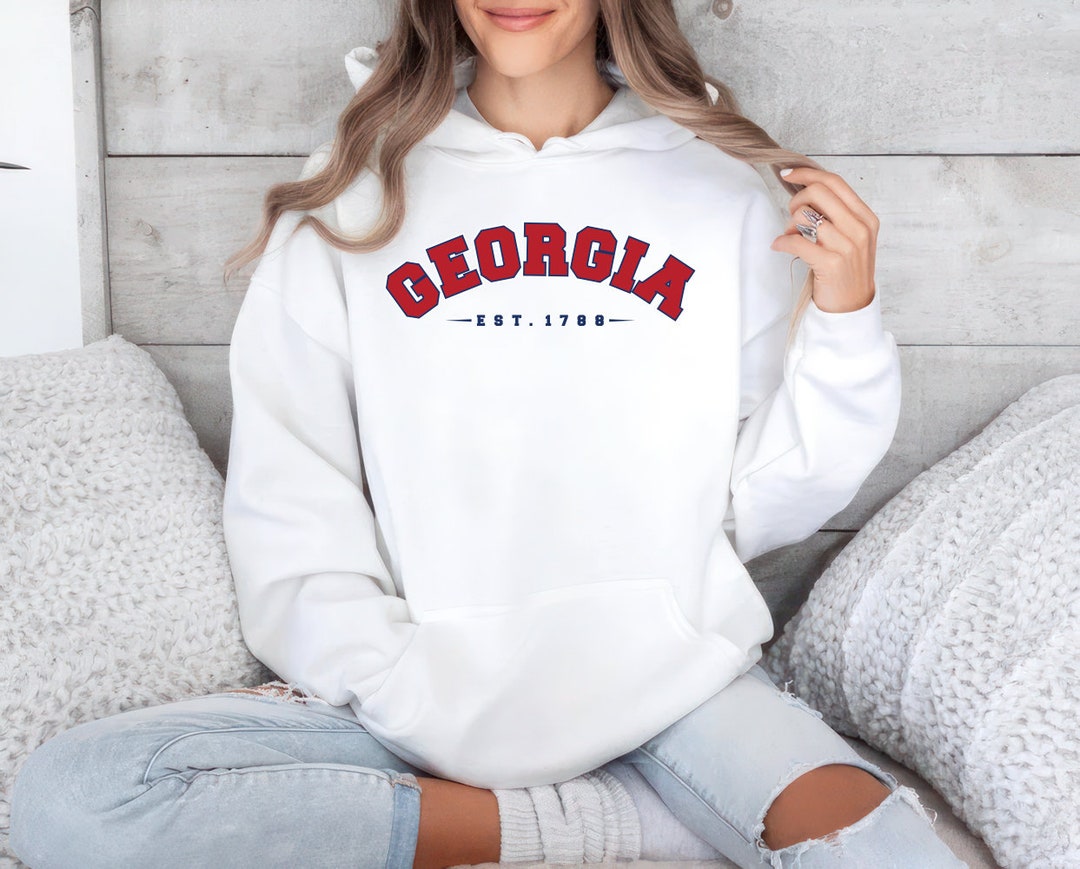 Georgia Hoodie, Vintage Georgia Unisex Hoodies, Georgia Established ...