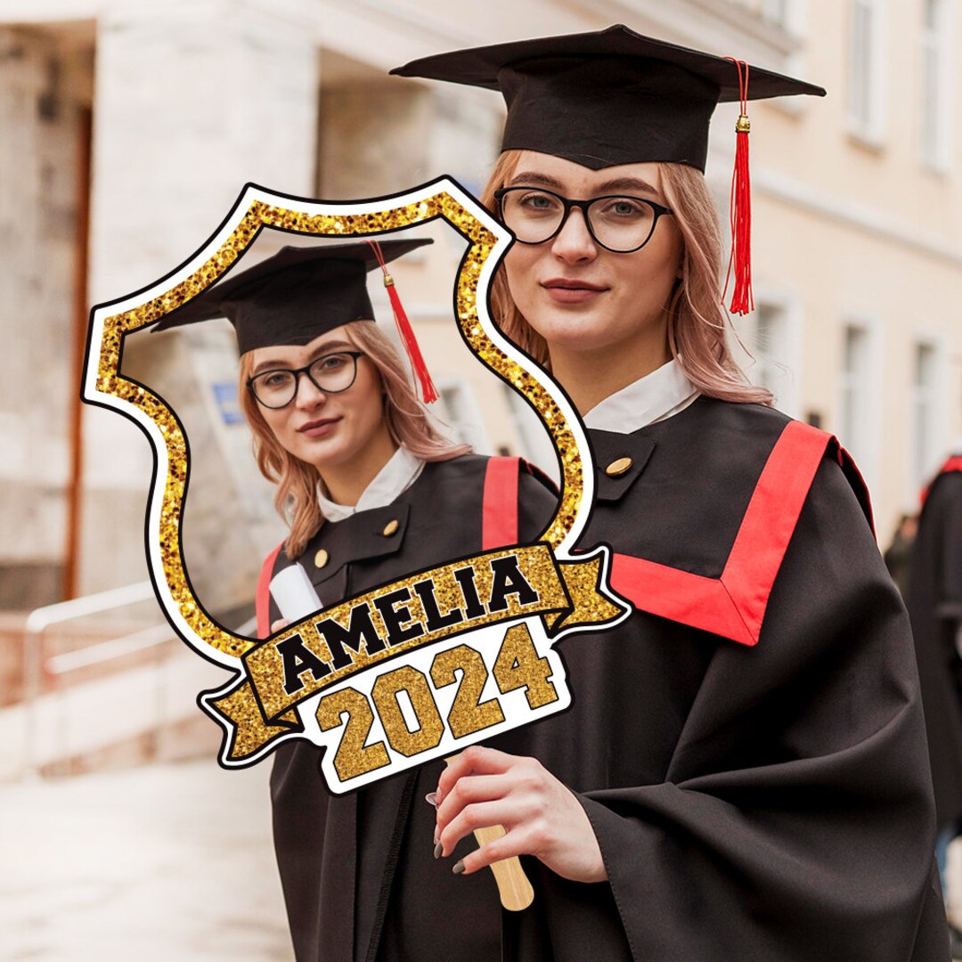 Custom Face Fans With Wooden Handle, Graduation Head, Grad Face Fans ...