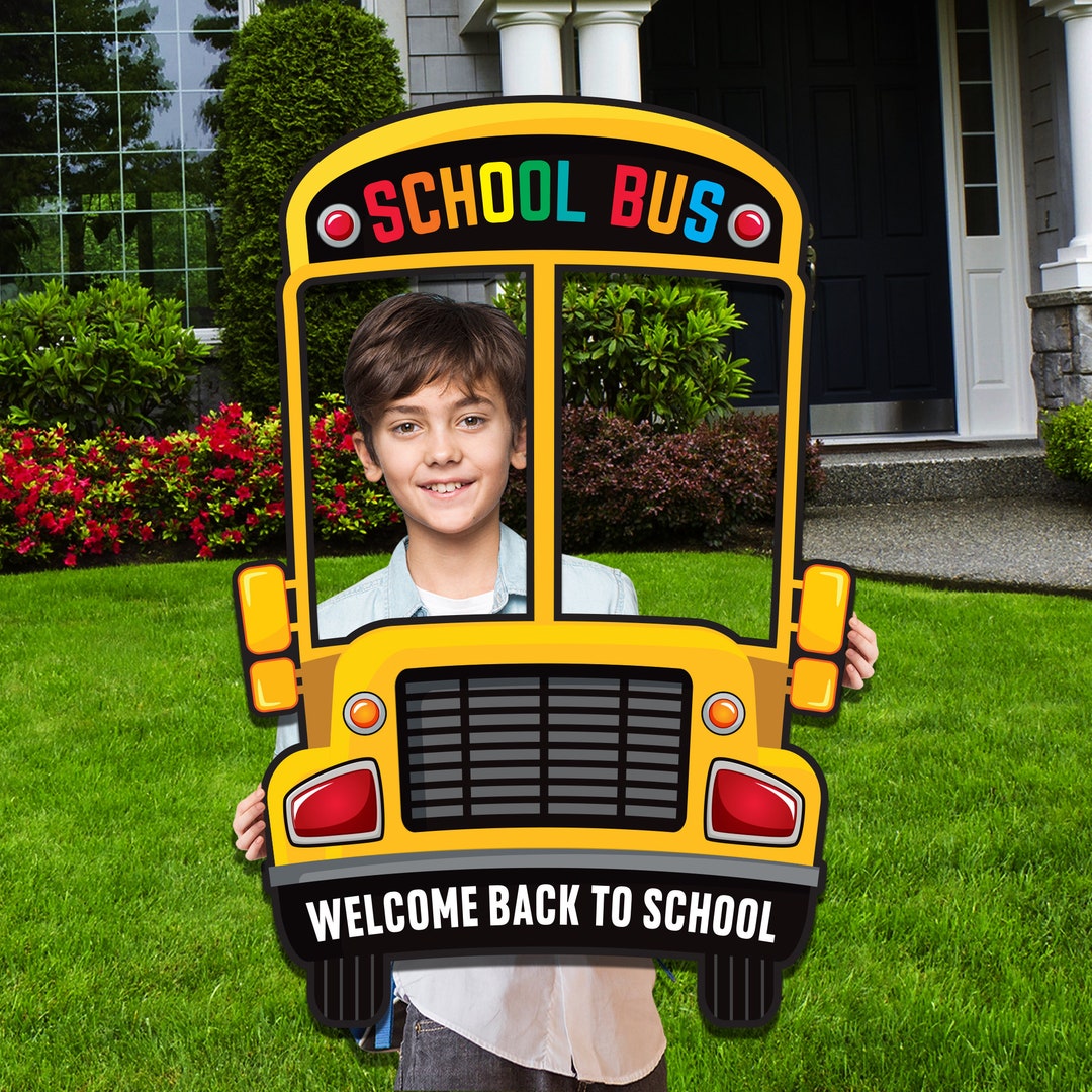 Personalized Selfie Frame, School Bus Photo Selfie Frame, Back to ...