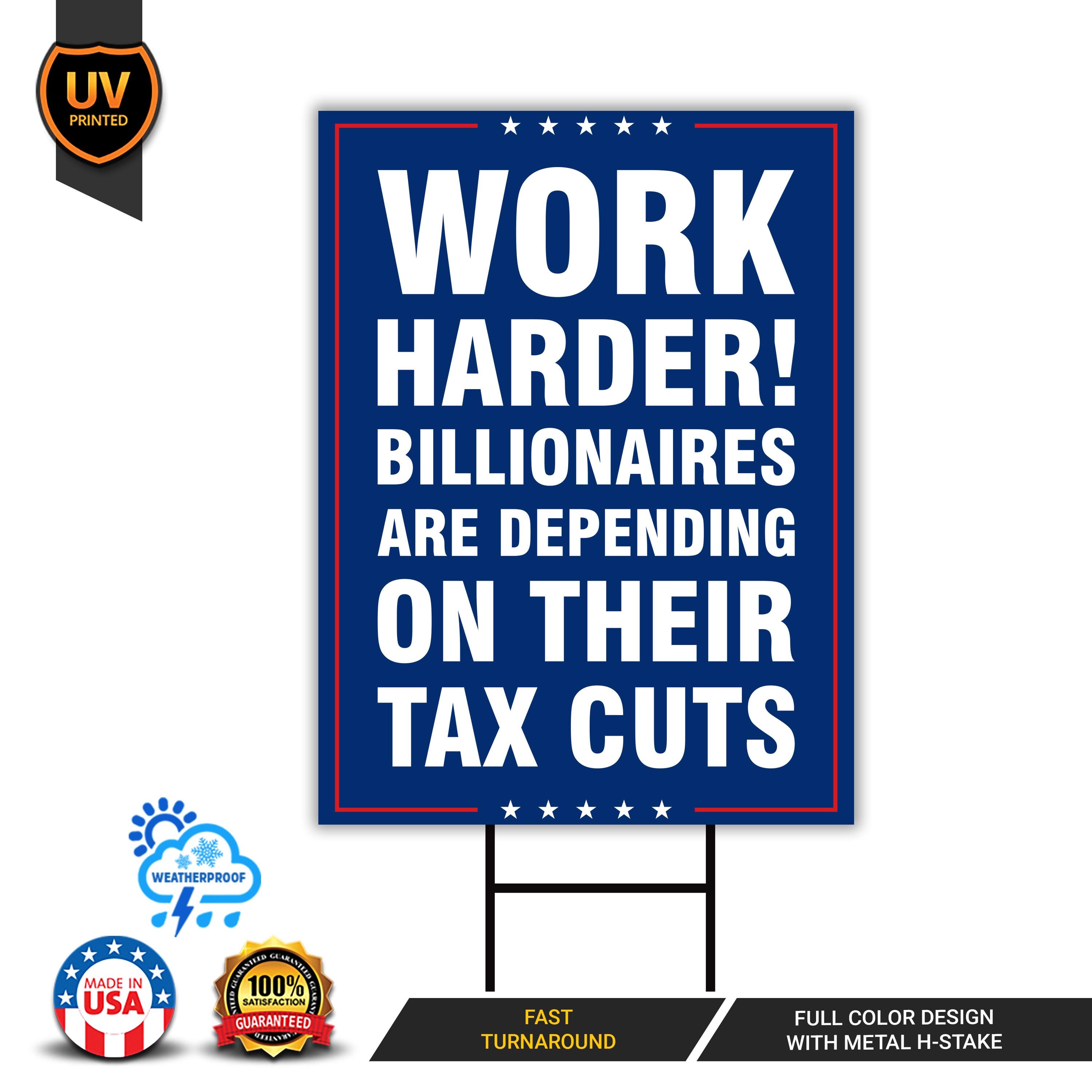 Work Harder! Yard Sign - Resist Hate Lawn Sign, Anti-trump Sign, Resist ...