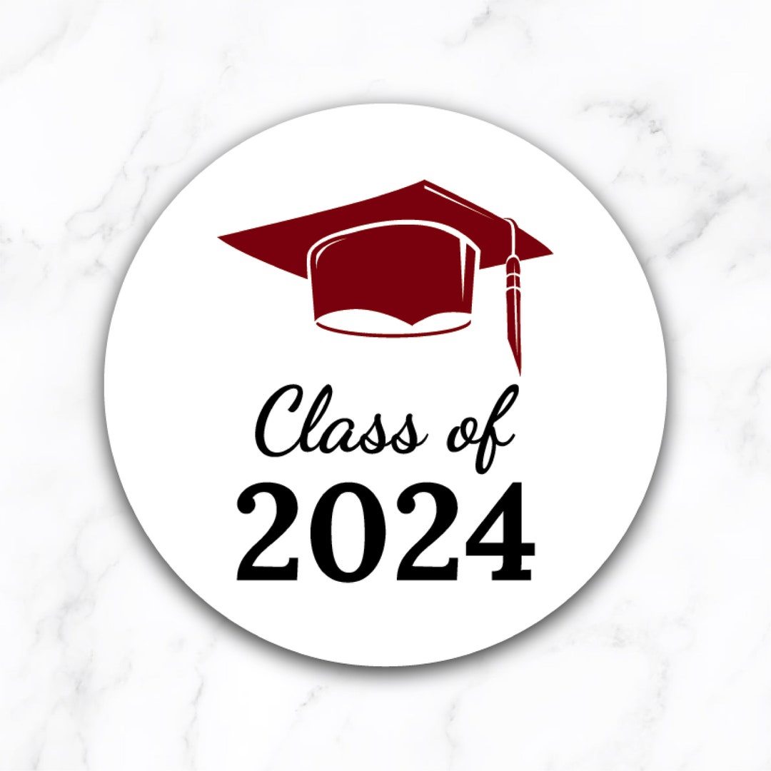 Personalized Graduation 2024 Stickers, Custom Class of 2024 Stickers ...