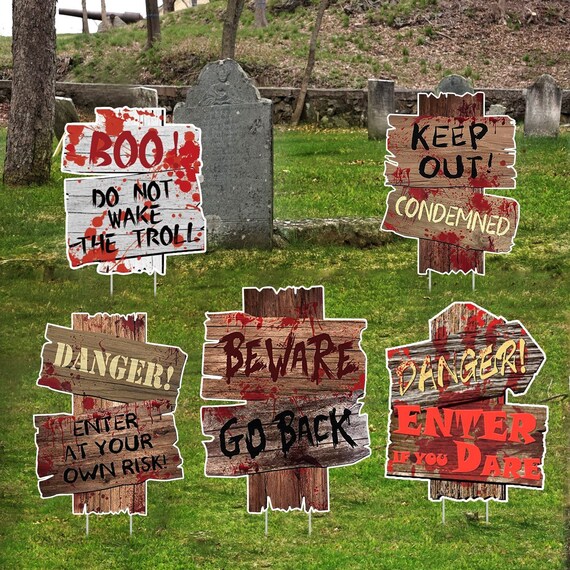 Halloween Beware Signs