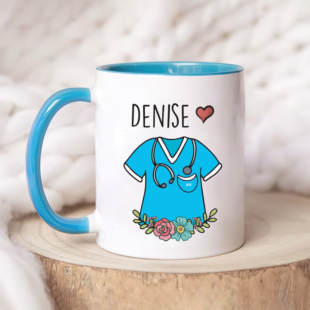 Custom Nurse Name Mug, Personalized RN Coffee Cup, Nurse Coffee Mug ...