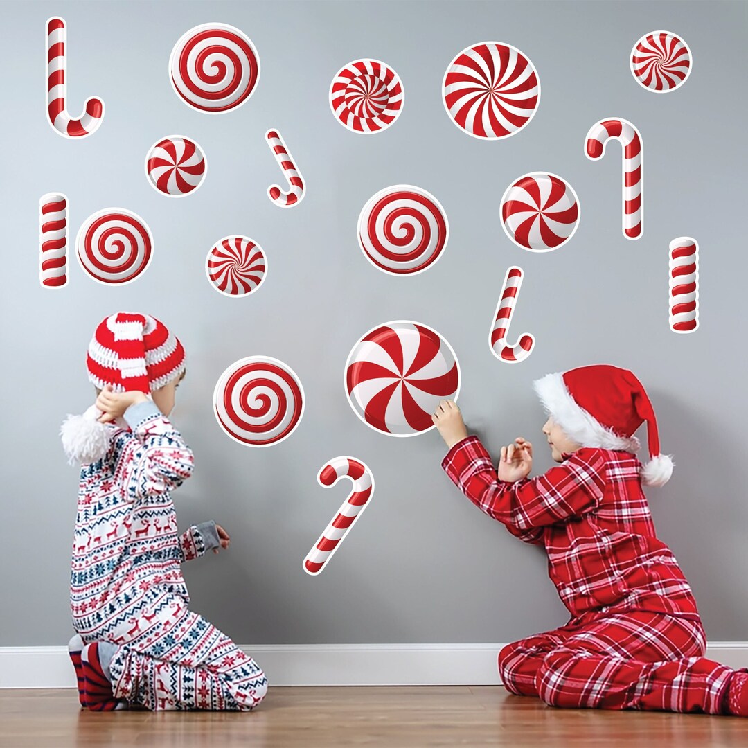 Peppermint Decals Stickers Perfect for Christmas Candy Land Theme ...