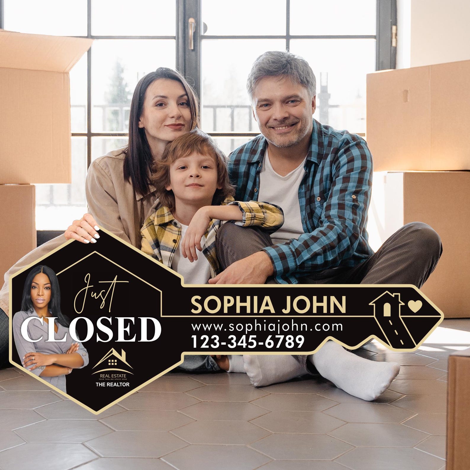 Personalized Real Estate Marketing Key Cutout Sign, Customized Realtor ...