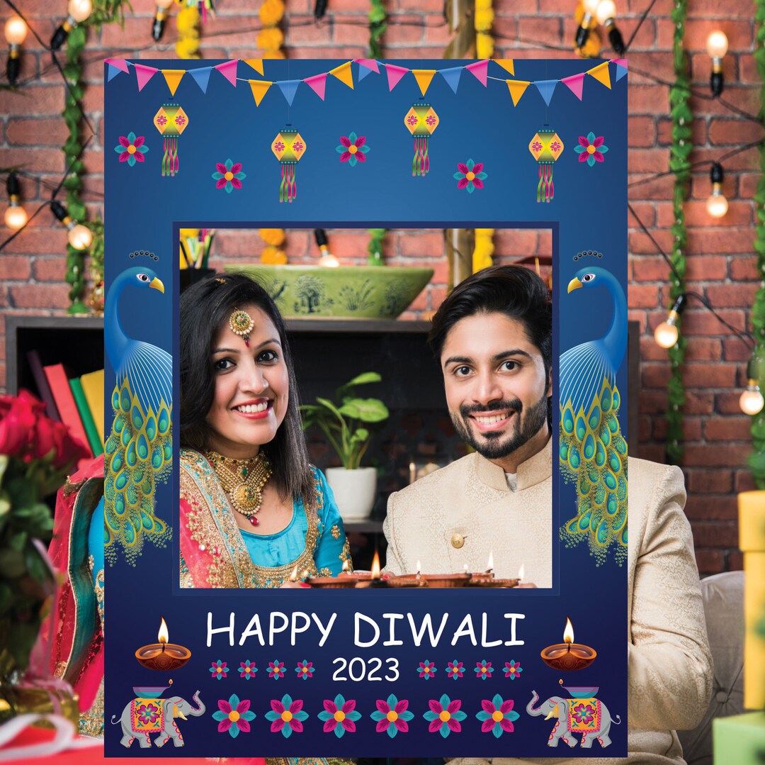 Personalized Happy Diwali Selfie Frame, Indian Festival Party Selfie ...