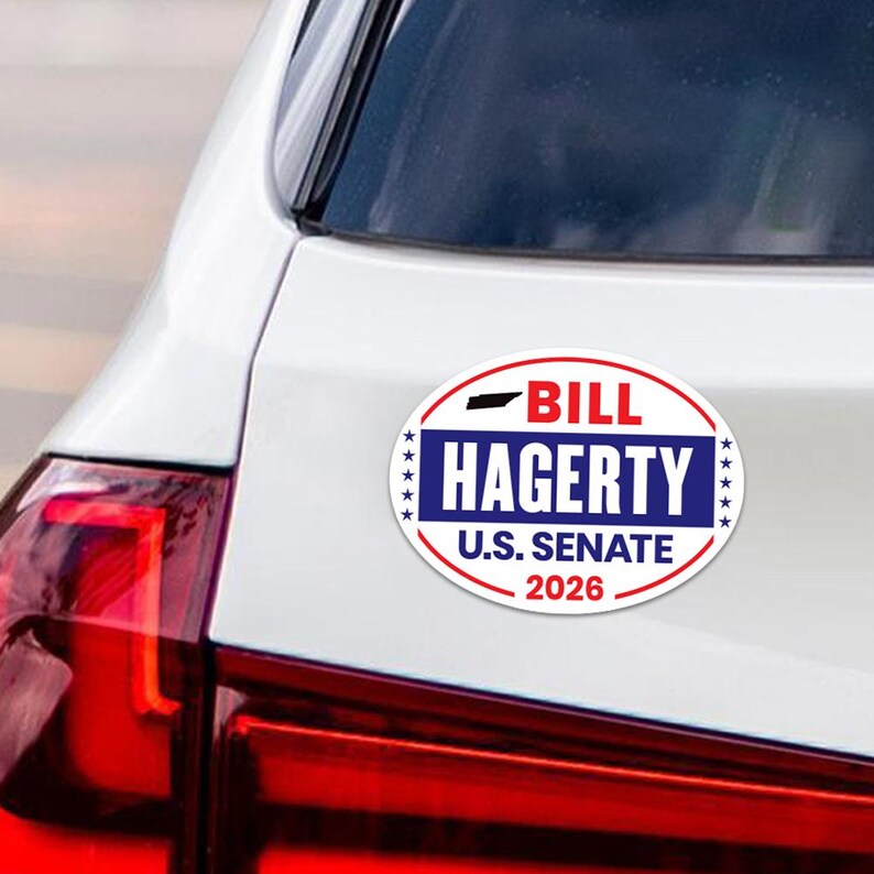 Bill Hagerty for Tennessee Senate 2026 Car Magnet - Vote Bill Hagerty ...