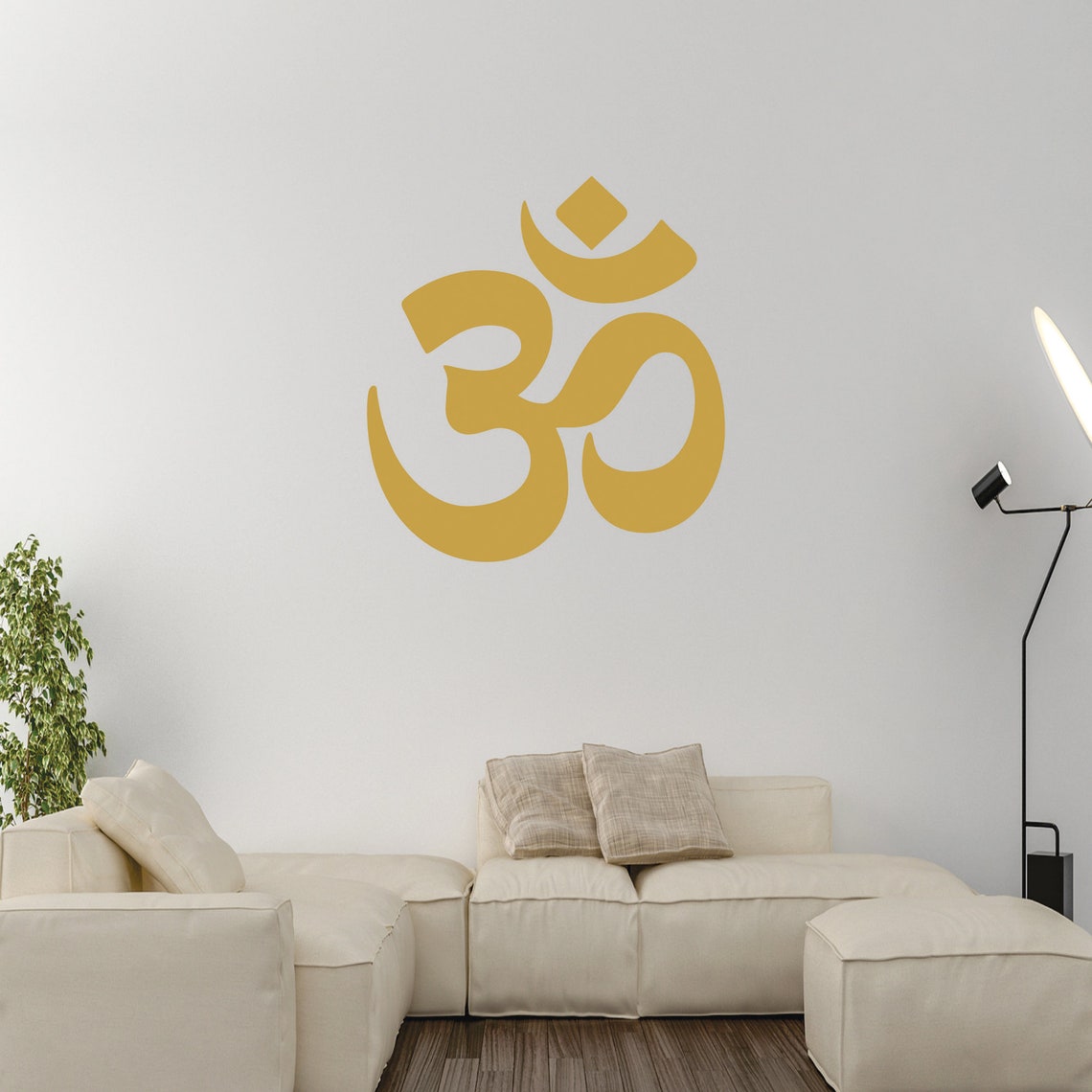 Om Symbol Wall Decal Om Hindu Zen Wall Sticker Meditation - Etsy