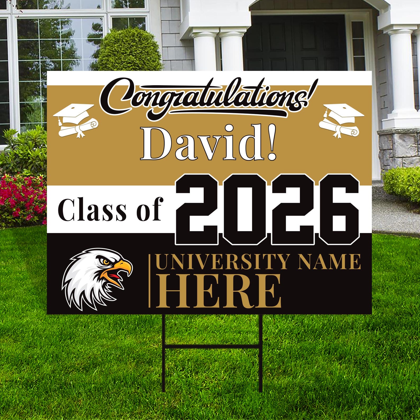 Personalized College Graduation Yard Sign 2026, College Logo Sign ...
