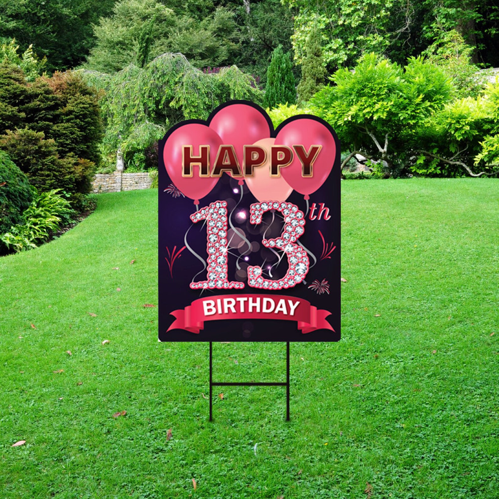 Custom Birthday Yard Sign Decorations 18" X 24" - Coroplast ...