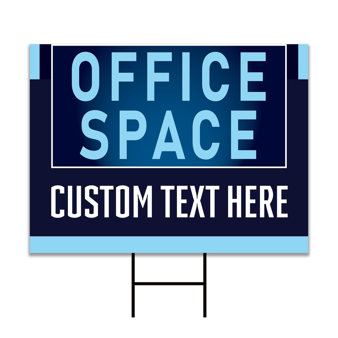 Office Space Available Yard Sign Personalized Coroplast Custom Office ...