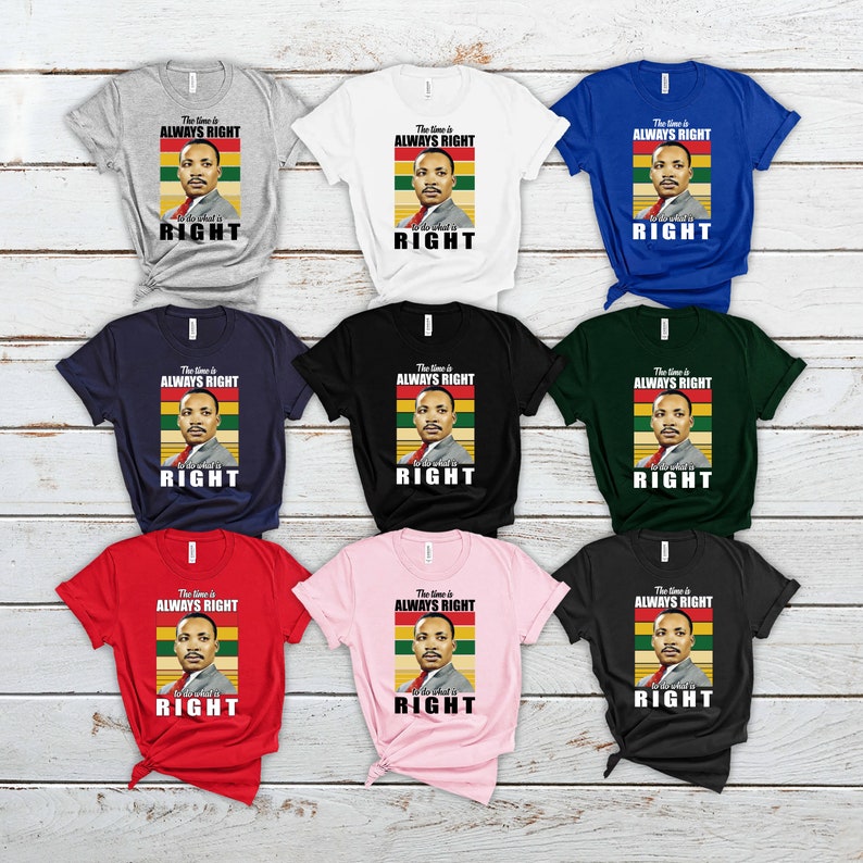 Martin Luther King Jr Shirt for Men, MLK Day Women V Neck Shirt, Black ...