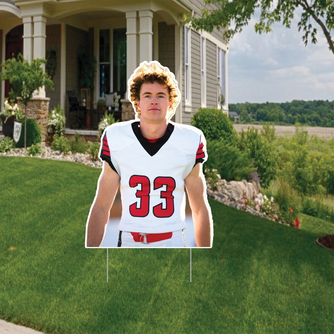 Custom Photo Football Player Yard Sign, Any Photo Sports Cutouts, Show ...