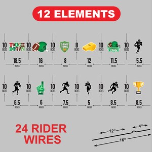 Football Party Yard Sign Decoration Cutouts, School Football Team Signs ...