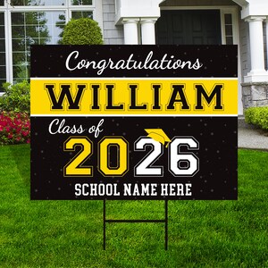 Personalized Graduation Senior Yard Sign 2026, Senior Grad Sign, Class ...